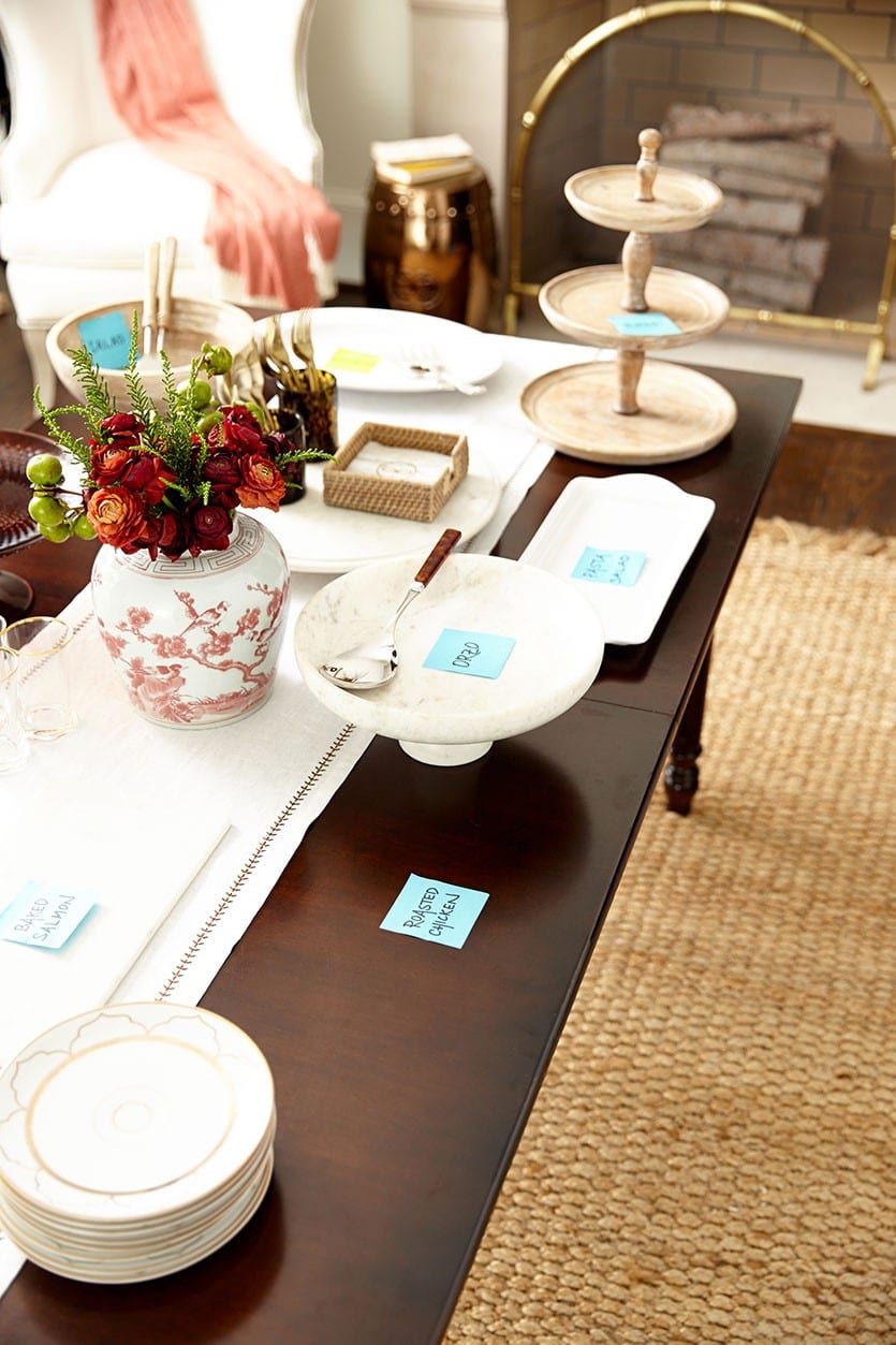 How To Set Up A Buffet On A Dining Table Or Sideboard How To Decorate