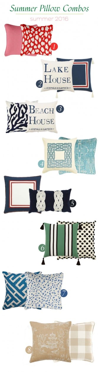 8 Fool-proof Summer Pillow Combinations