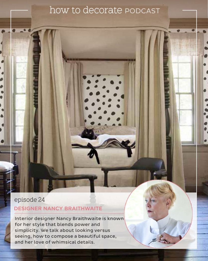 Podcast, Episode 24: Interior designer Nancy Braithwaite - How to Decorate