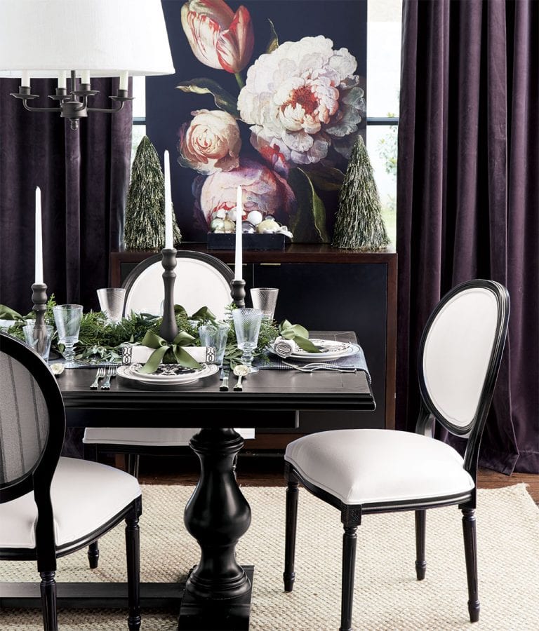 Holiday Color Trend: Black, White, and Green - How to Decorate