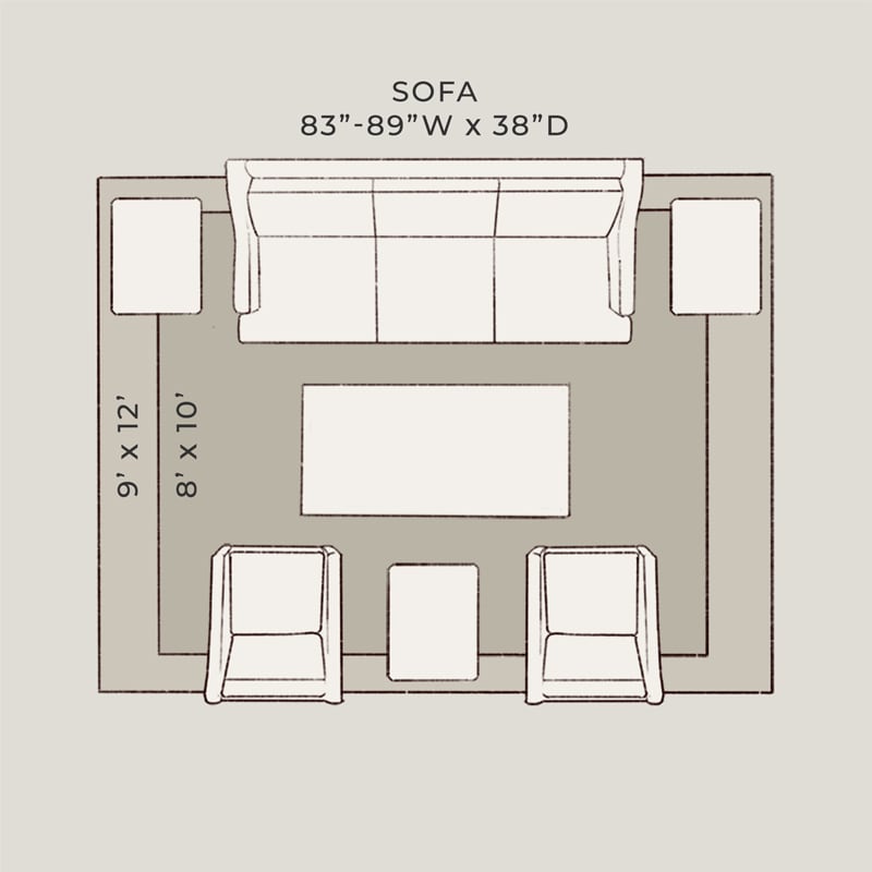 basic living room size